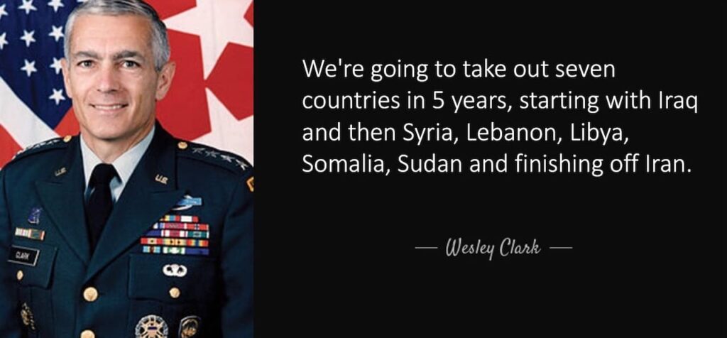Seven countries in five years - US General Wesley Clark on the Pentagon ...